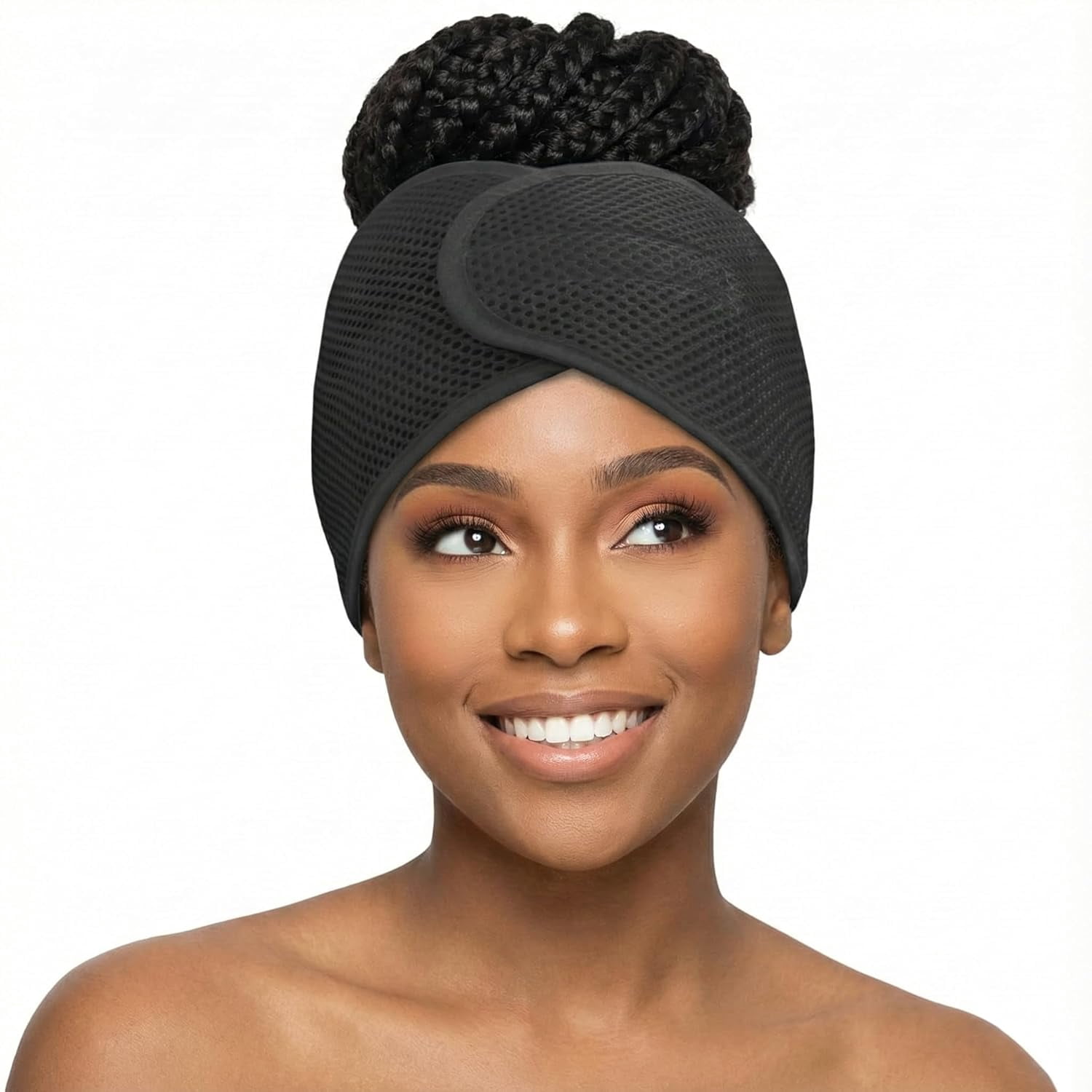 Deluxe Foam Mesh Wrap – Olive Oil + Vitamin E Treated Hair Wrap for ...