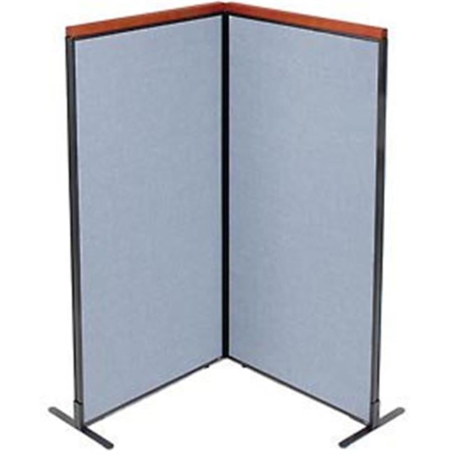 Deluxe Freestanding 2-Panel Corner Room Divider - Blue - 36.25 x 73.5 ...