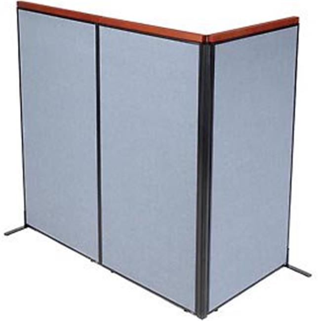 Deluxe Freestanding 3-Panel Corner Room Divider - Blue - 36.25 x 73.5 ...