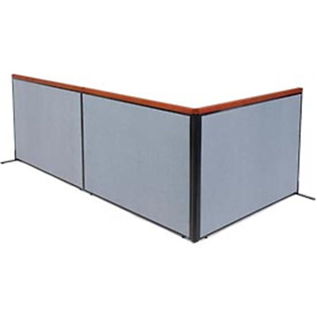 Deluxe Freestanding 3-Panel Corner Room Divider - Blue - 60.25 x 43.5 ...