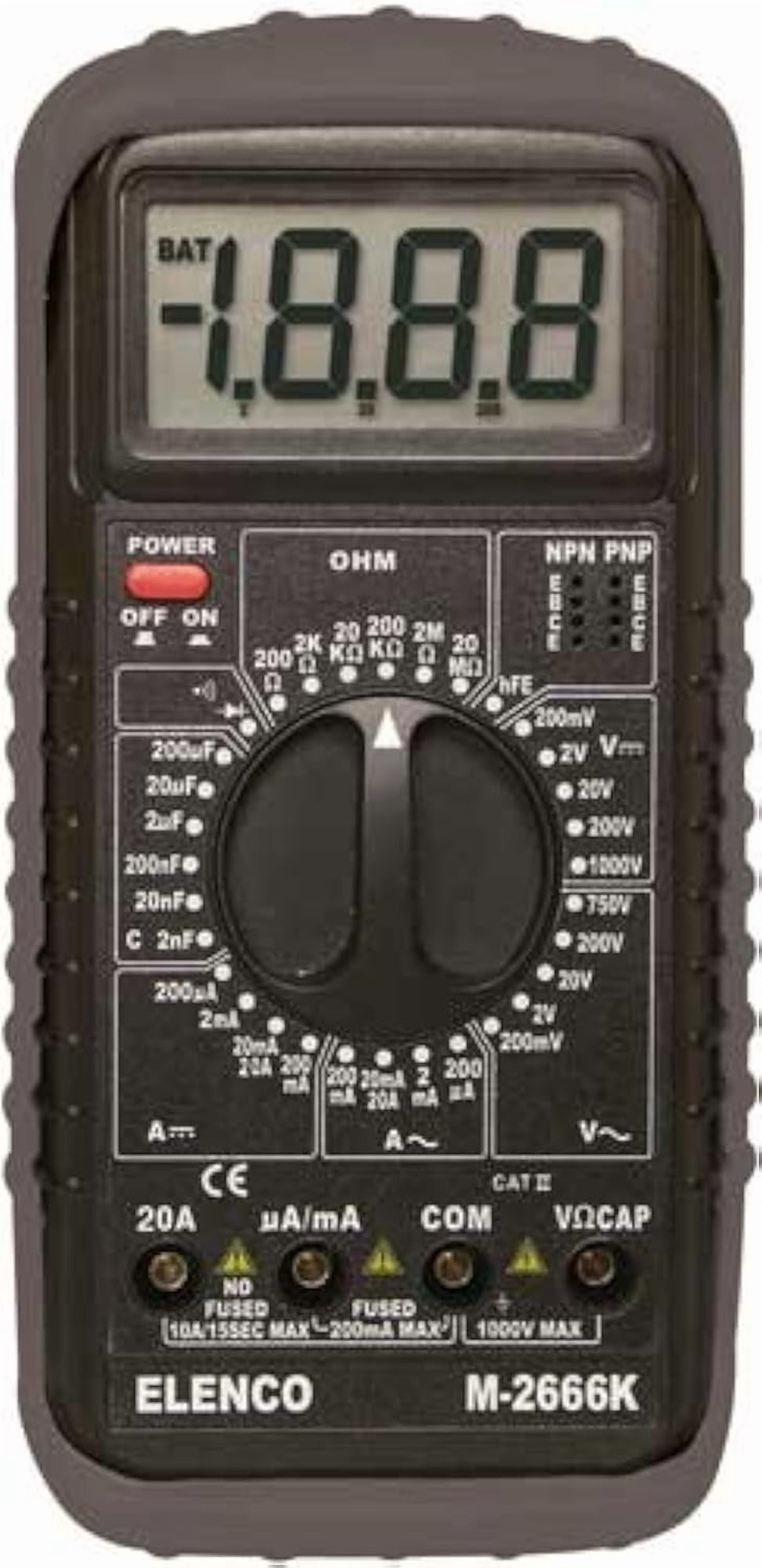 Deluxe Full Function Digital Multimeter Kit [ M-2666K ] - Walmart.com