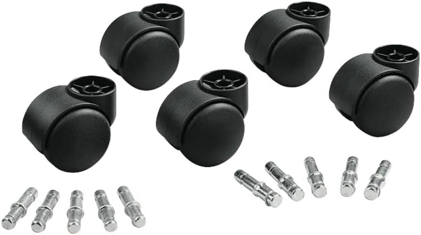 Deluxe Futura Hooded Chair Mat Casters, 7/16" Dia. x7/8" Long and 3/8 ...