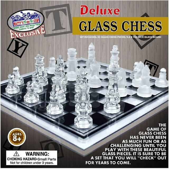 Deluxe Glass Chess Set Small - Walmart.com