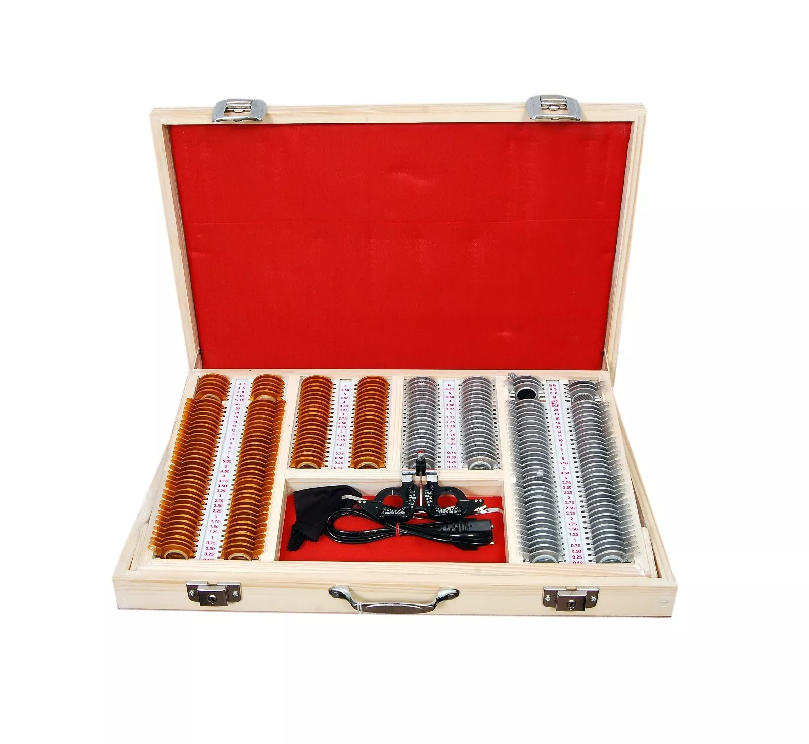 Deluxe Golden & Silver Trial Lens Set – 225-Piece Optical Kit with ...