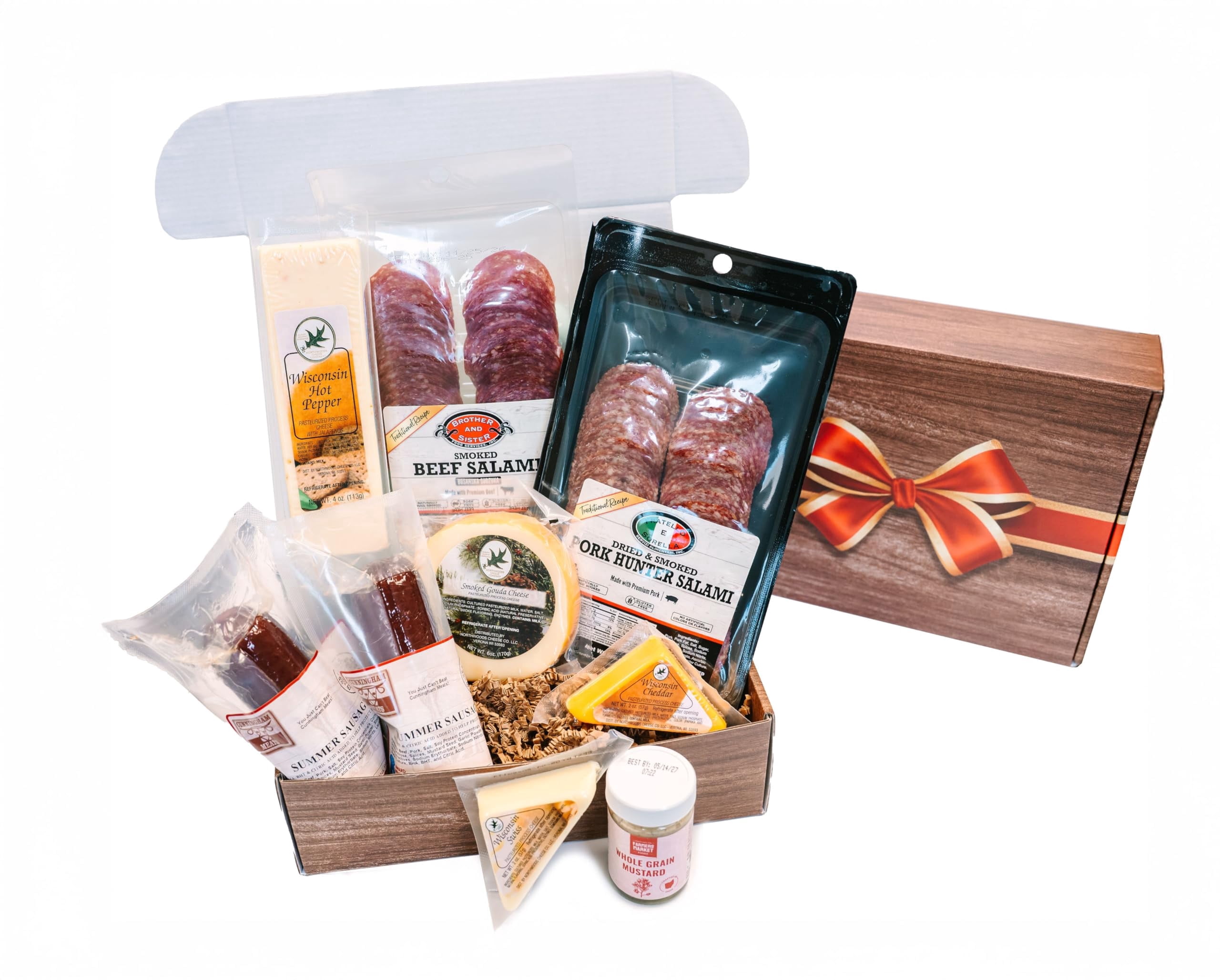 Deluxe Gourmet Assortment | Cheese & Meat Complete Gift Box | Wisconsin ...