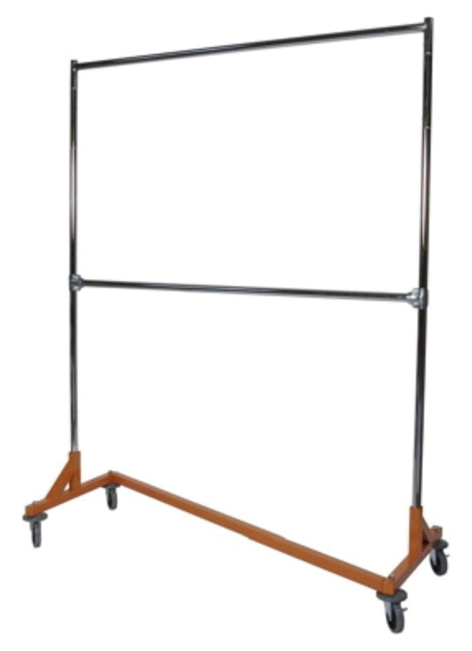 Deluxe Grade Rolling Z Rack Garment Rack with OSHA Safety Orange ...