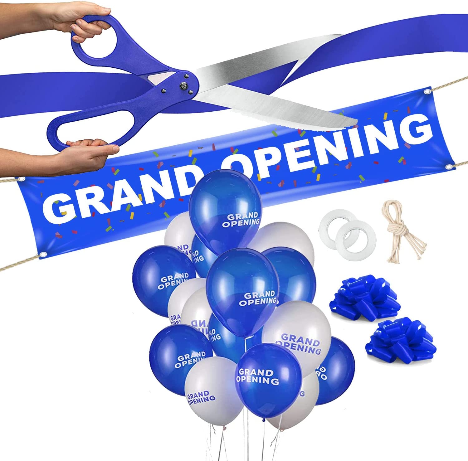 Deluxe Grand Opening Ribbon Cutting Ceremony Kit - 25" Giant Scissors ...