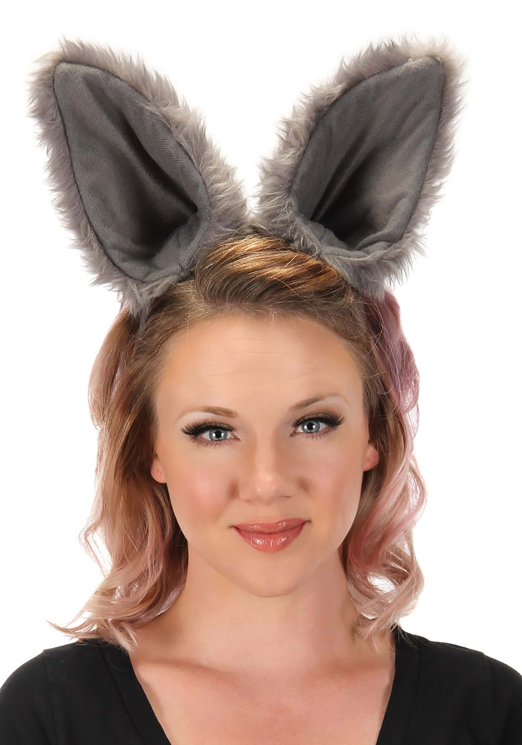 Deluxe Gray Wolf Ears Headband - Walmart.com