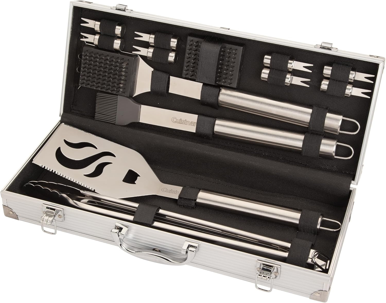 Deluxe Grill Tool Set,BBQ Tools Grill Accessories with Aluminum Case ...