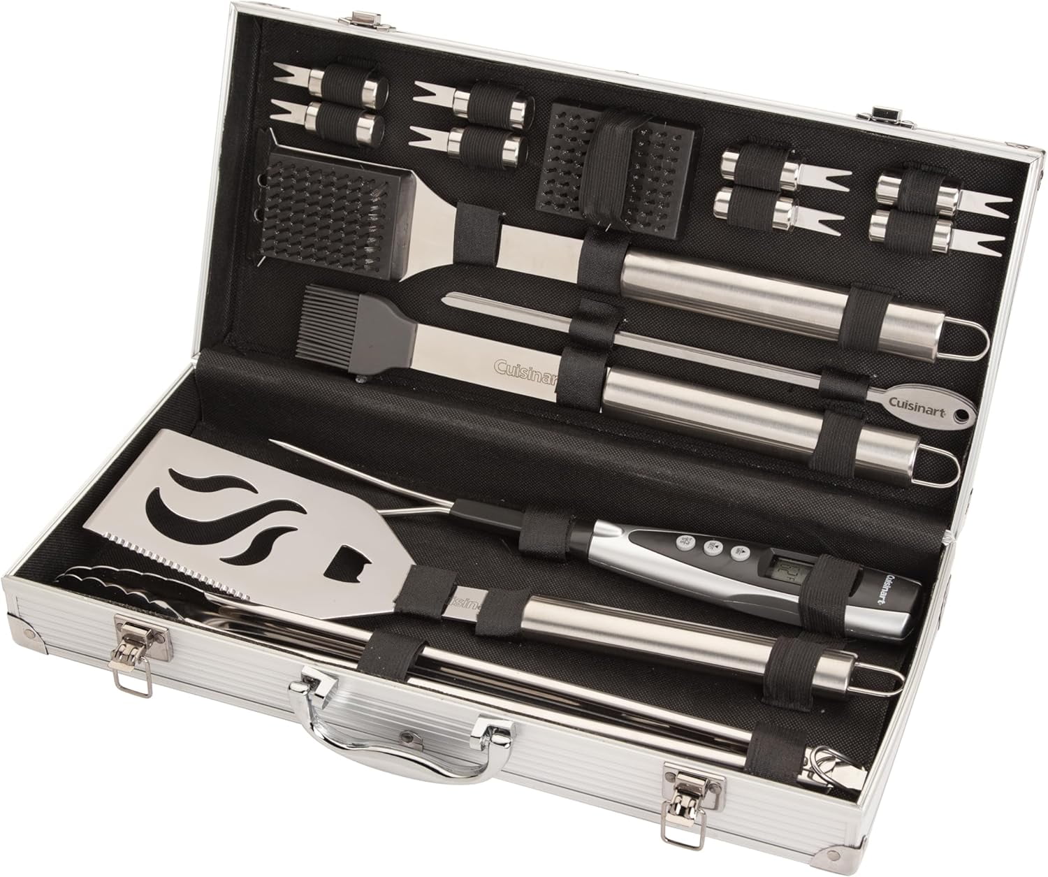 Deluxe Grill Tool Set,BBQ Tools Grill Accessories with Aluminum Case ...