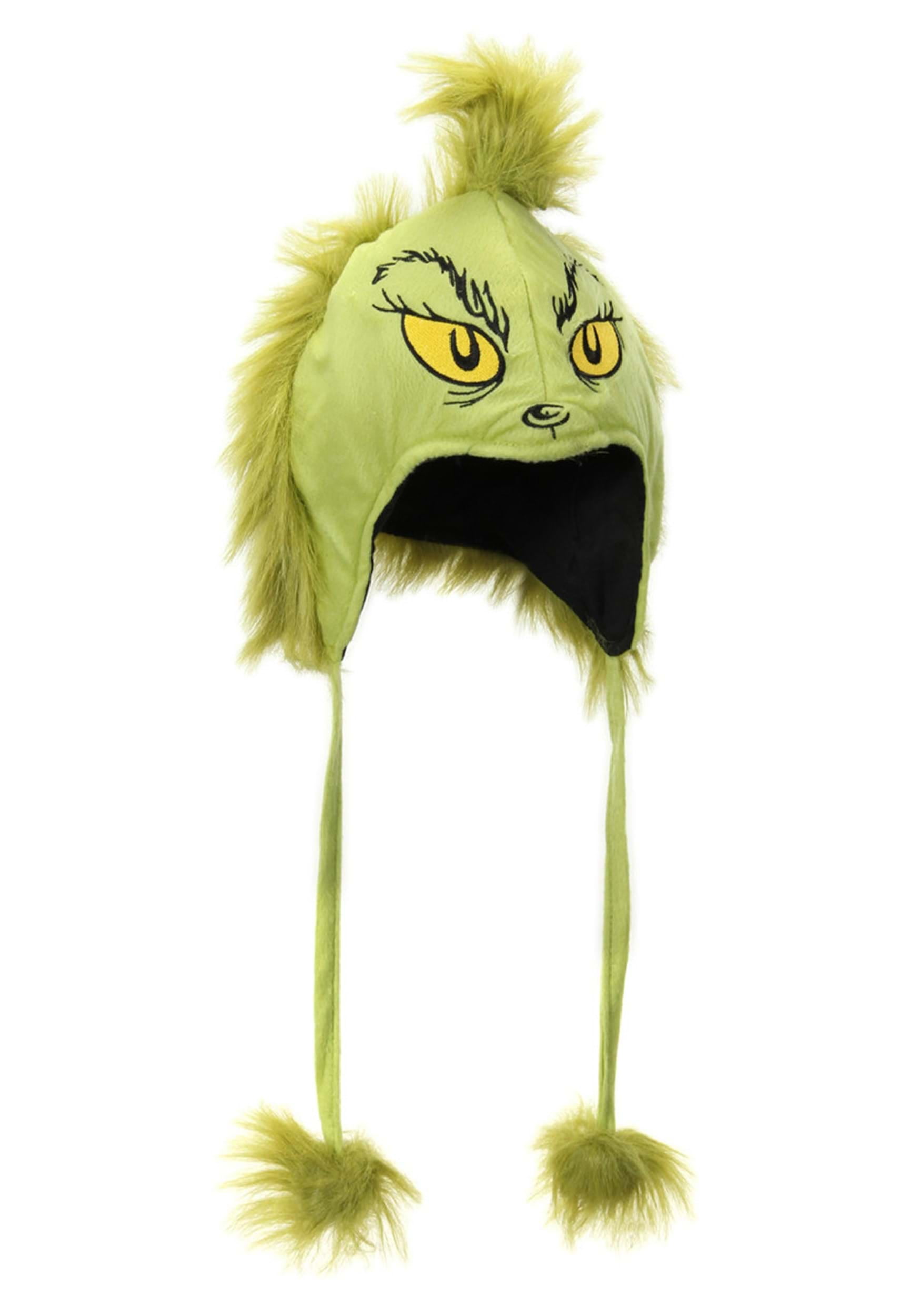 Deluxe Grinch Christmas Headwear - Hoodie Hat with Grinch Accessories ...