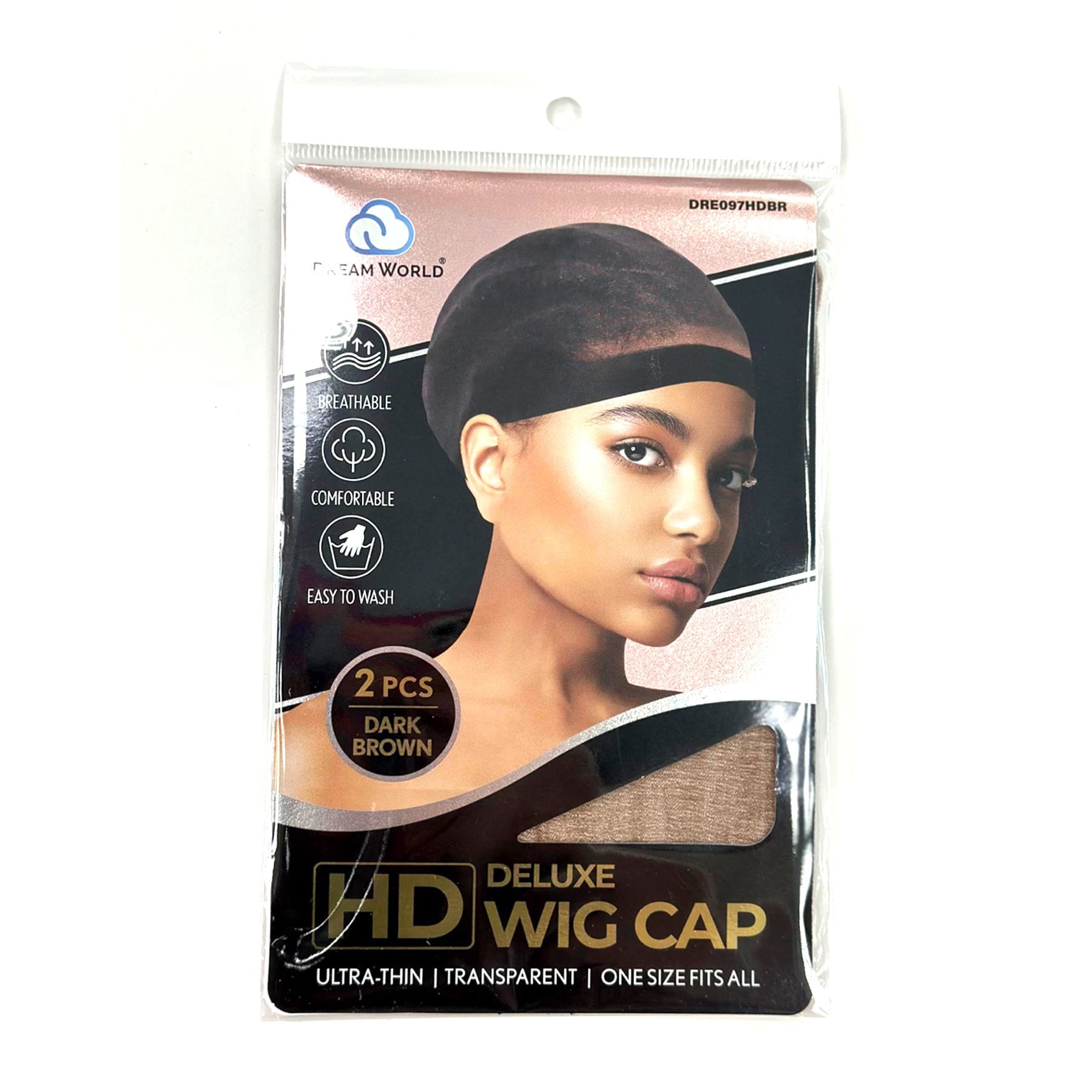 Dreamworld Collections Deluxe HD Wig Cap 2pc, Ultra Thin, Transparent ...