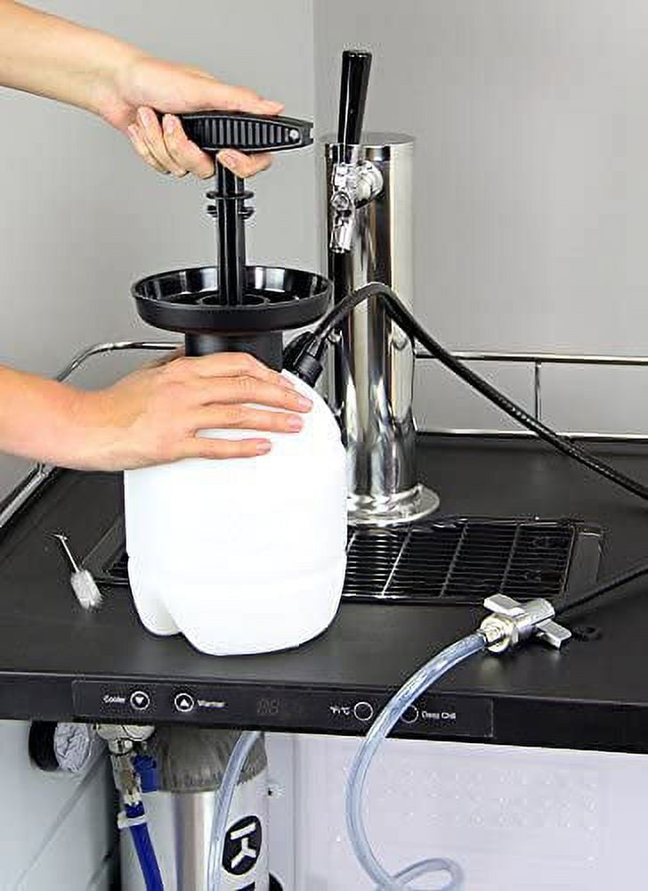 Deluxe Hand Pump Pressurized Keg Beer Cleaning Kit with 32 Ounce ...