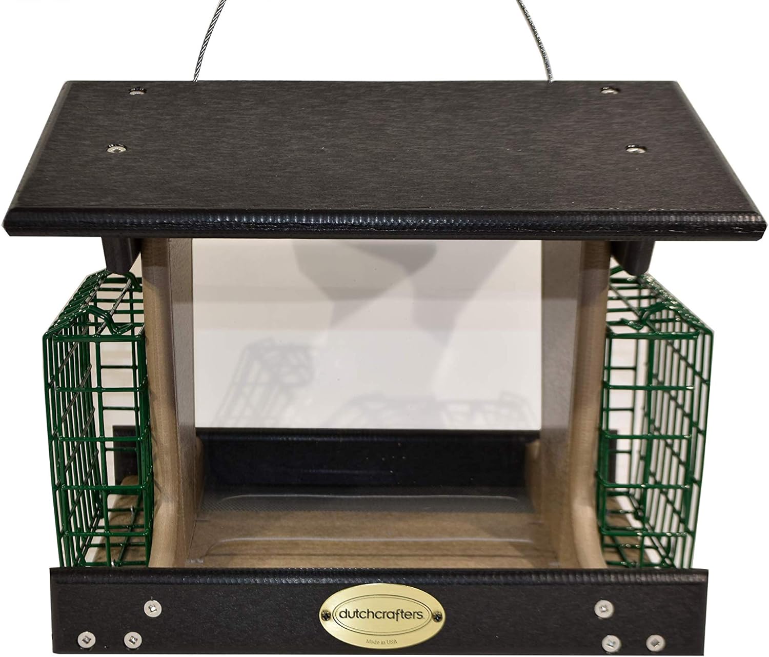 Deluxe Hanging Feeder with Two Suet Cake Cages, Outdoor Wild Suet ...
