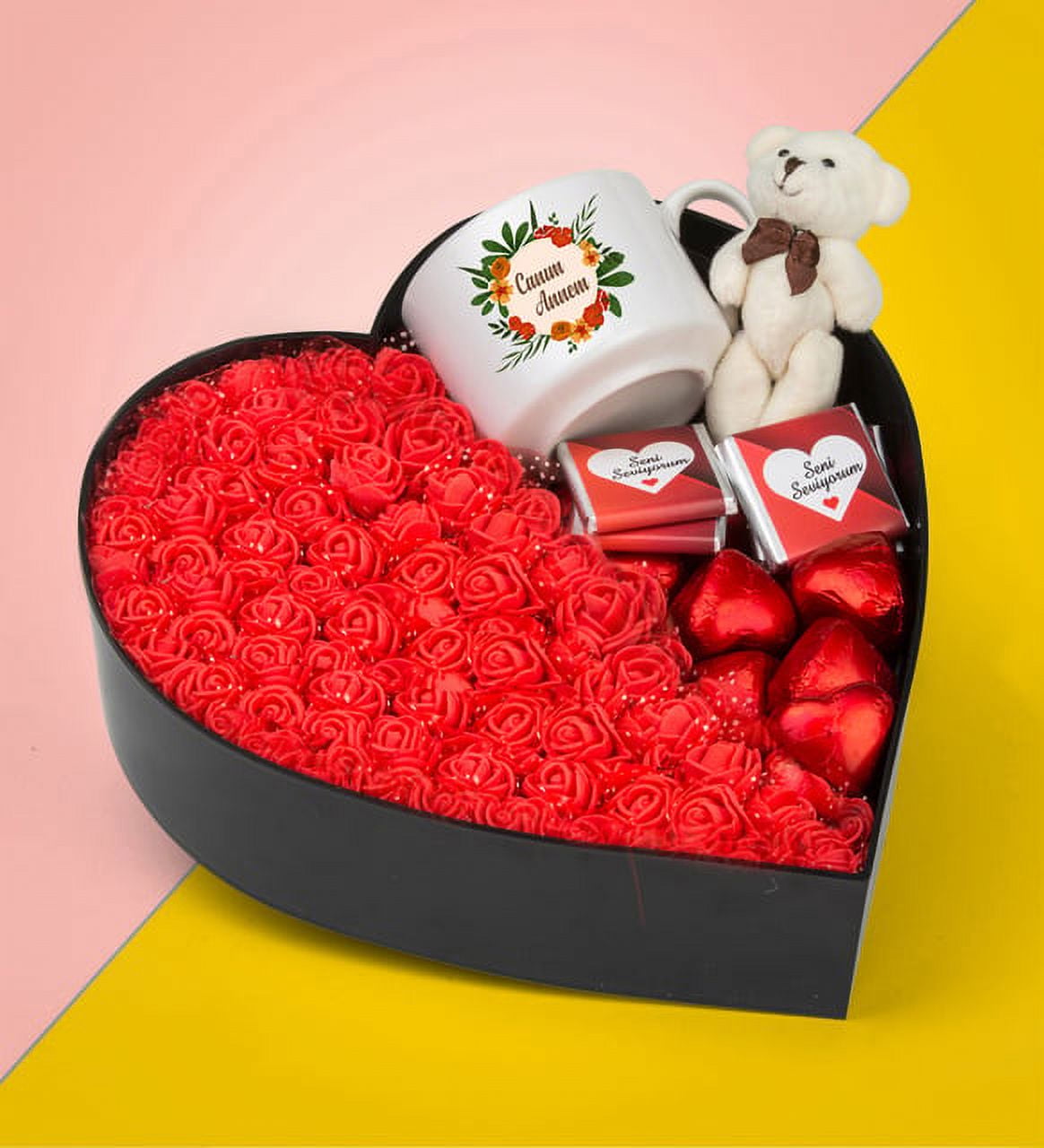 Deluxe Heart Box Flower Chocolate Bouquet for Mother's Day - Walmart.com
