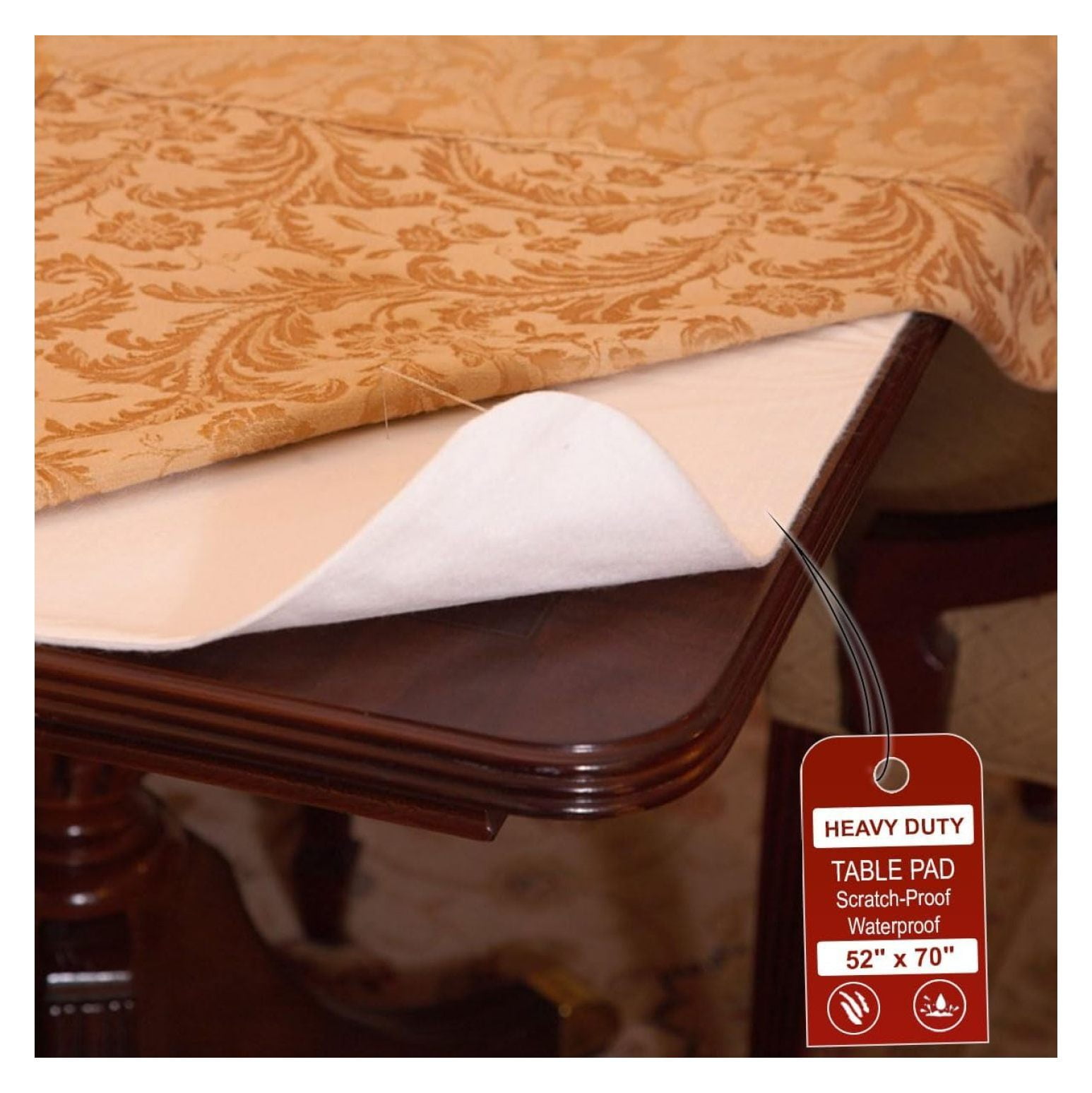 Deluxe Heavy Duty Cushioned Table Pad, 52" X 70" - Walmart.com