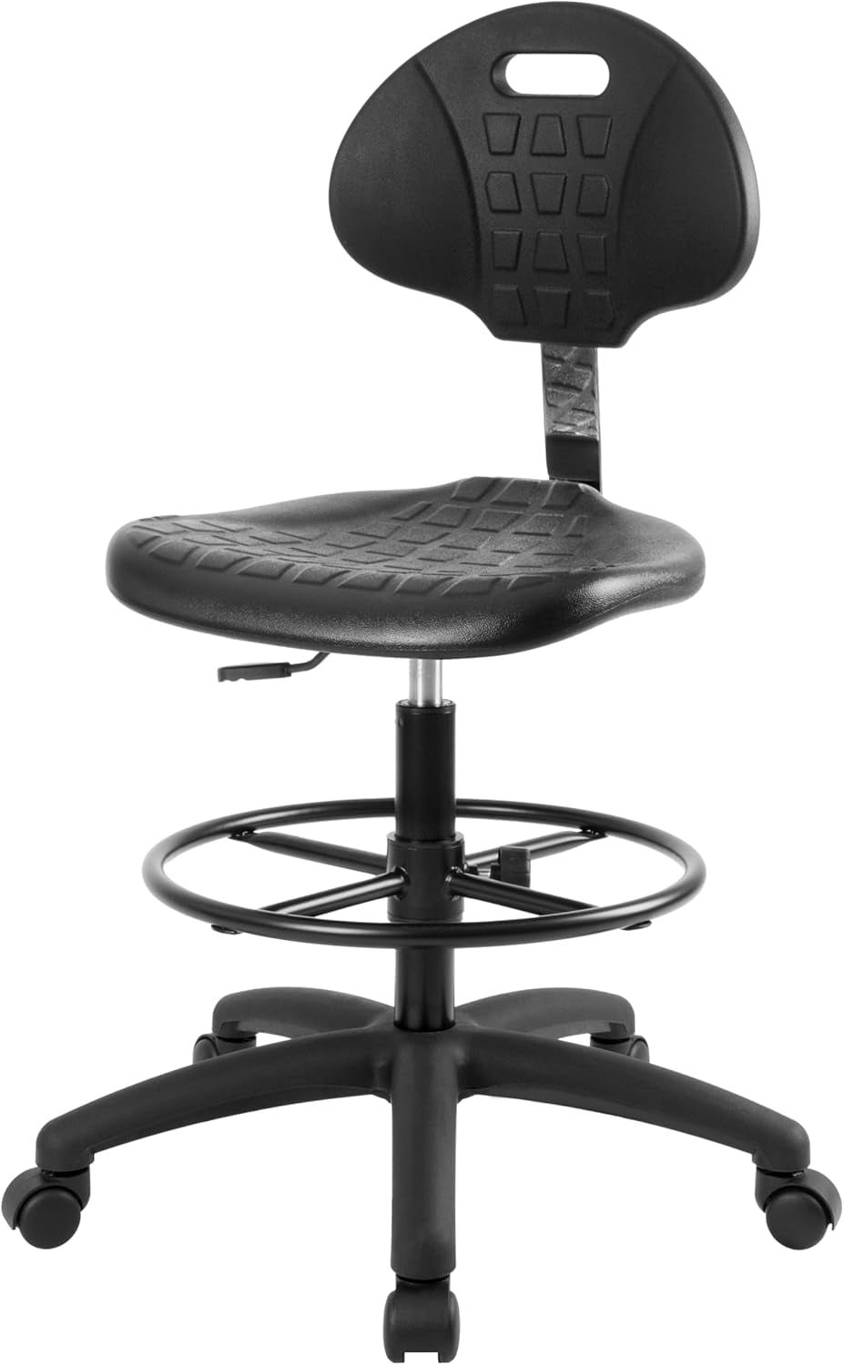 Deluxe Heavy Duty Drafting Lab Stool Chair, 18'' Adjustable Footring ...