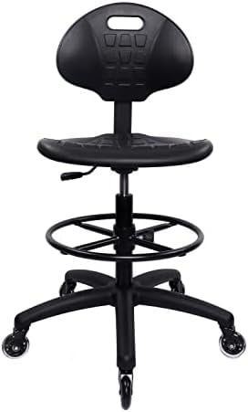 Deluxe Heavy Duty Drafting Lab Stool Chair, 18'' Adjustable Footring ...