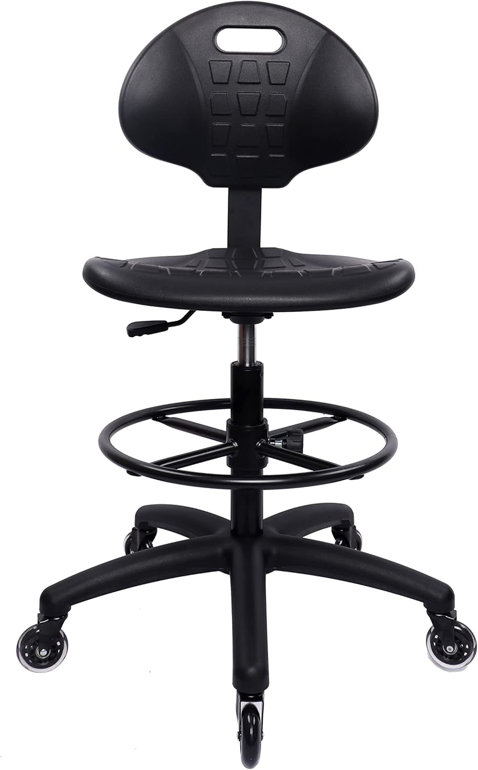 Deluxe Heavy Duty Drafting Lab Stool Chair, 18'' Adjustable Footring ...