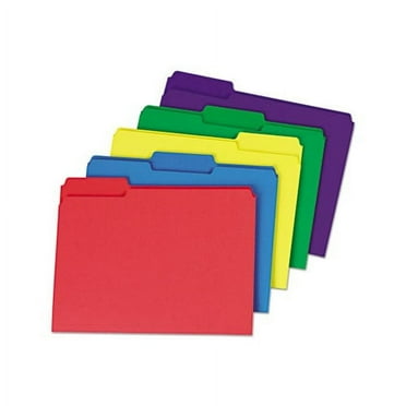 Deluxe Colored Top Tab File Folders, 1/3-Cut Tabs, Letter Size ...