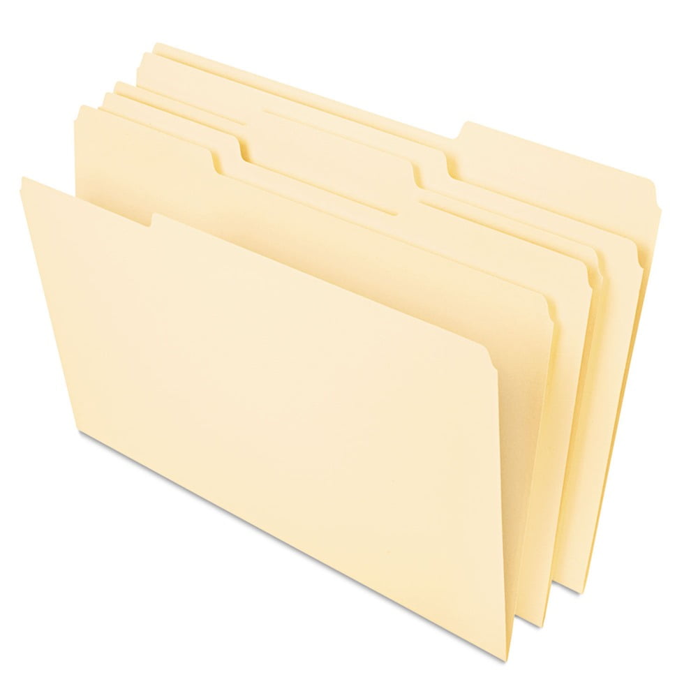 Universal UNV16413 Deluxe Heavyweight 1/3-Cut Tab Assorted File Folders ...