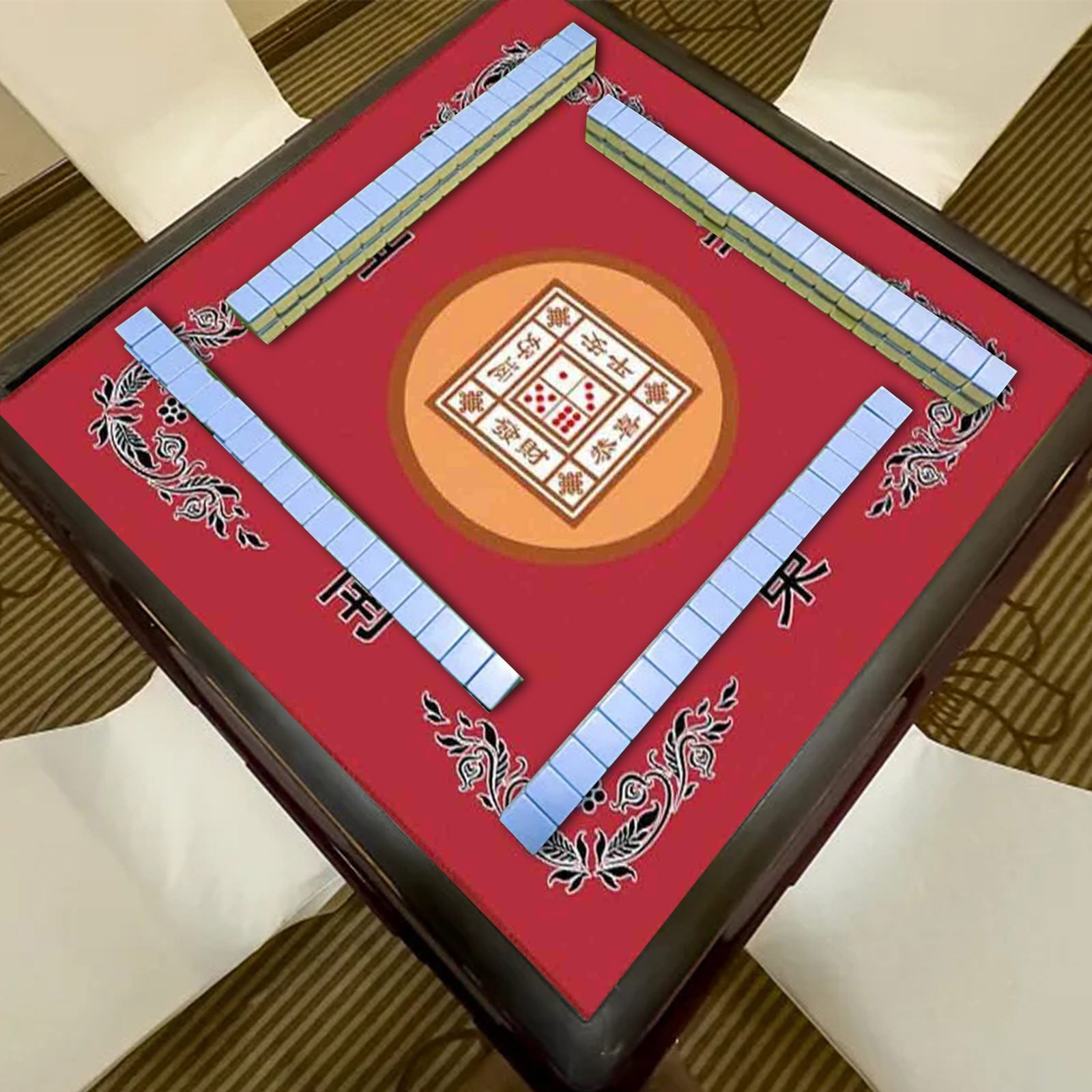 Deluxe Heavyweight Game Mat, Anti-Slip Noise Reduction Mahjong Table ...