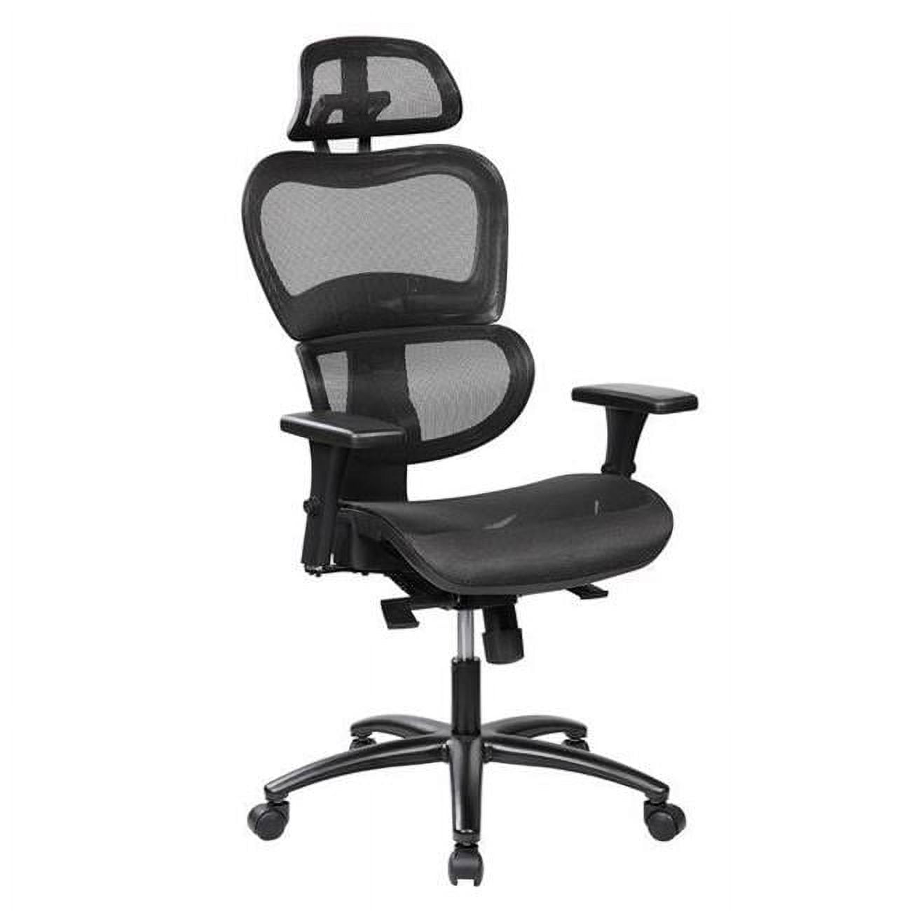 Deluxe High Back Mesh Office Executive Chair with Neck Support, Black ...