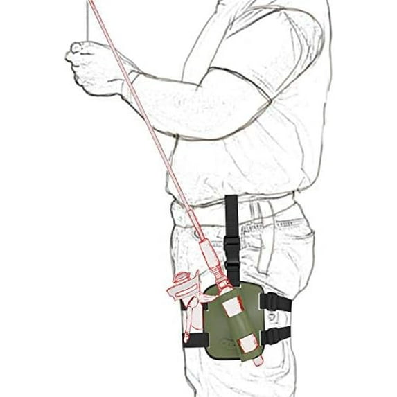 Deluxe Hip Fishing Rod Holder Wearable Hands Free Rod Accessory ...