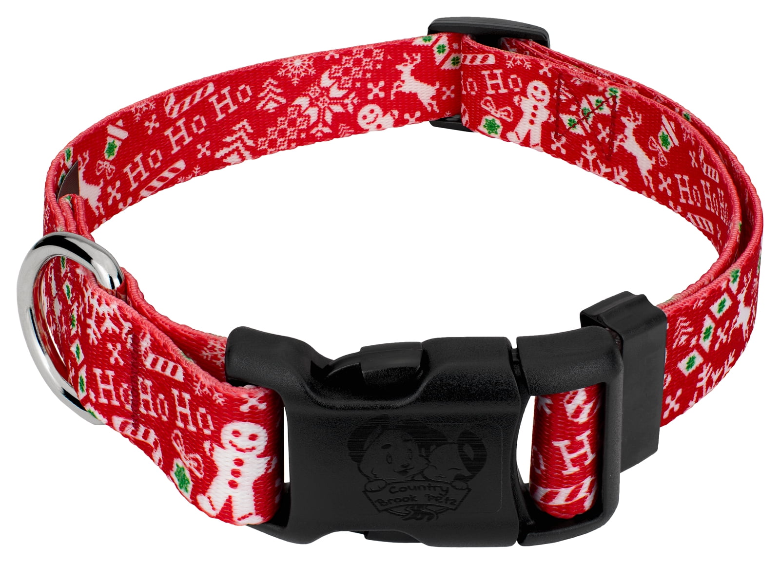 Country Brook Petz® Ho Ho Ho Everyday Dog Collar - Made in the USA ...