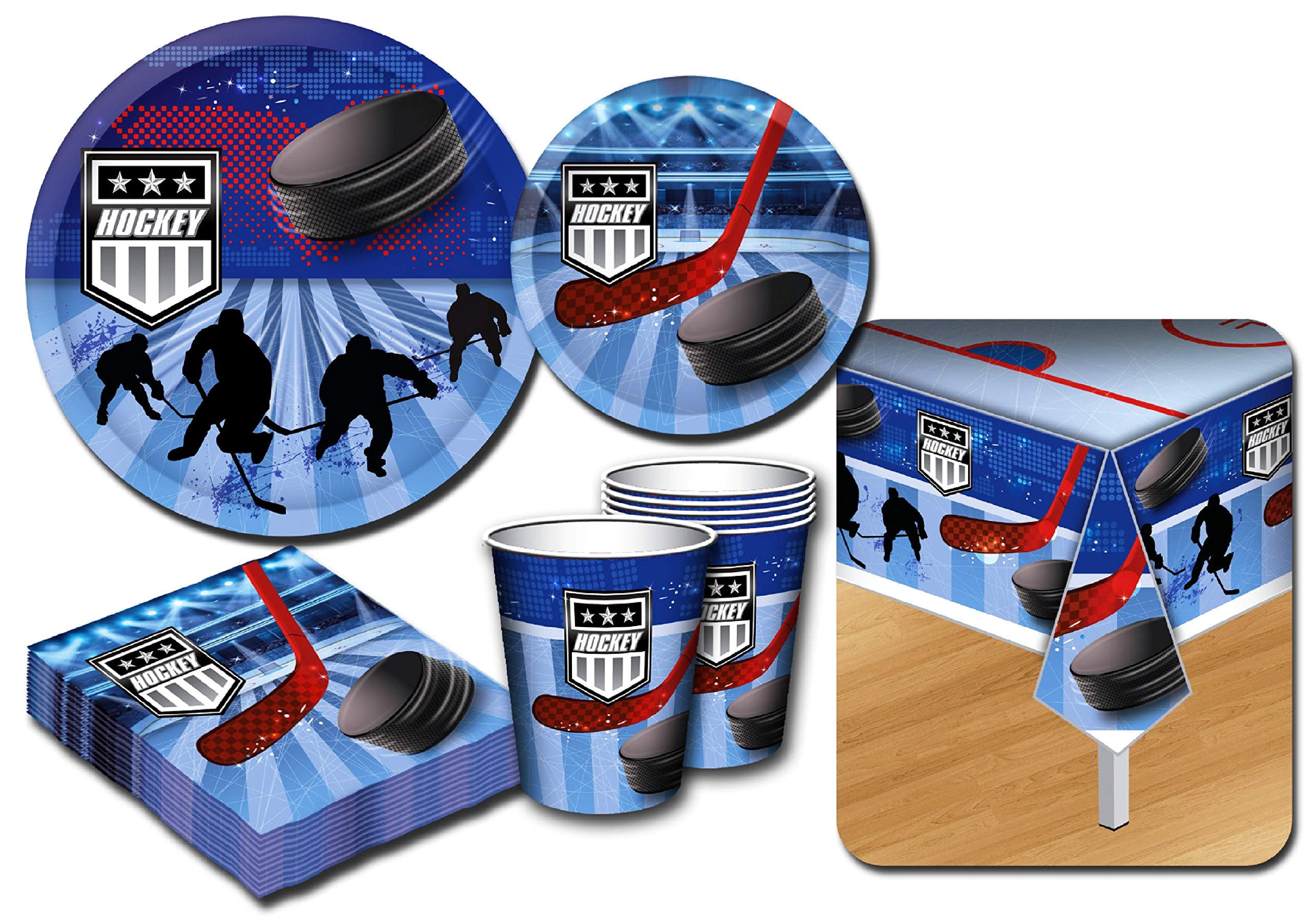 Deluxe Hockey Theme Party OIF8 Supplies Set for 20 People, Includes 20 ...