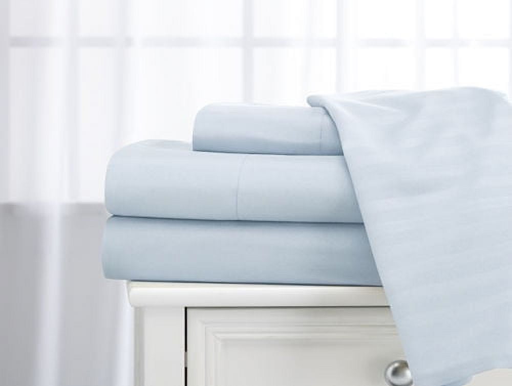 De Luxe 100% Cotton 400 Thread Count Dobby Stripe Sheet Set, Twin ...