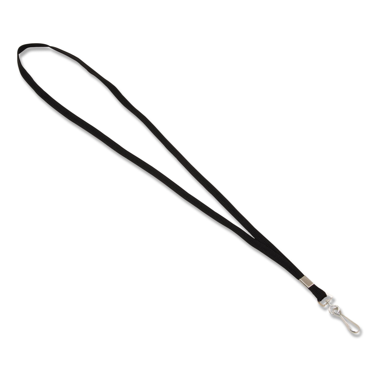Deluxe Lanyard, Metal J-Hook Fastener, 36" Long, Black - Walmart.com
