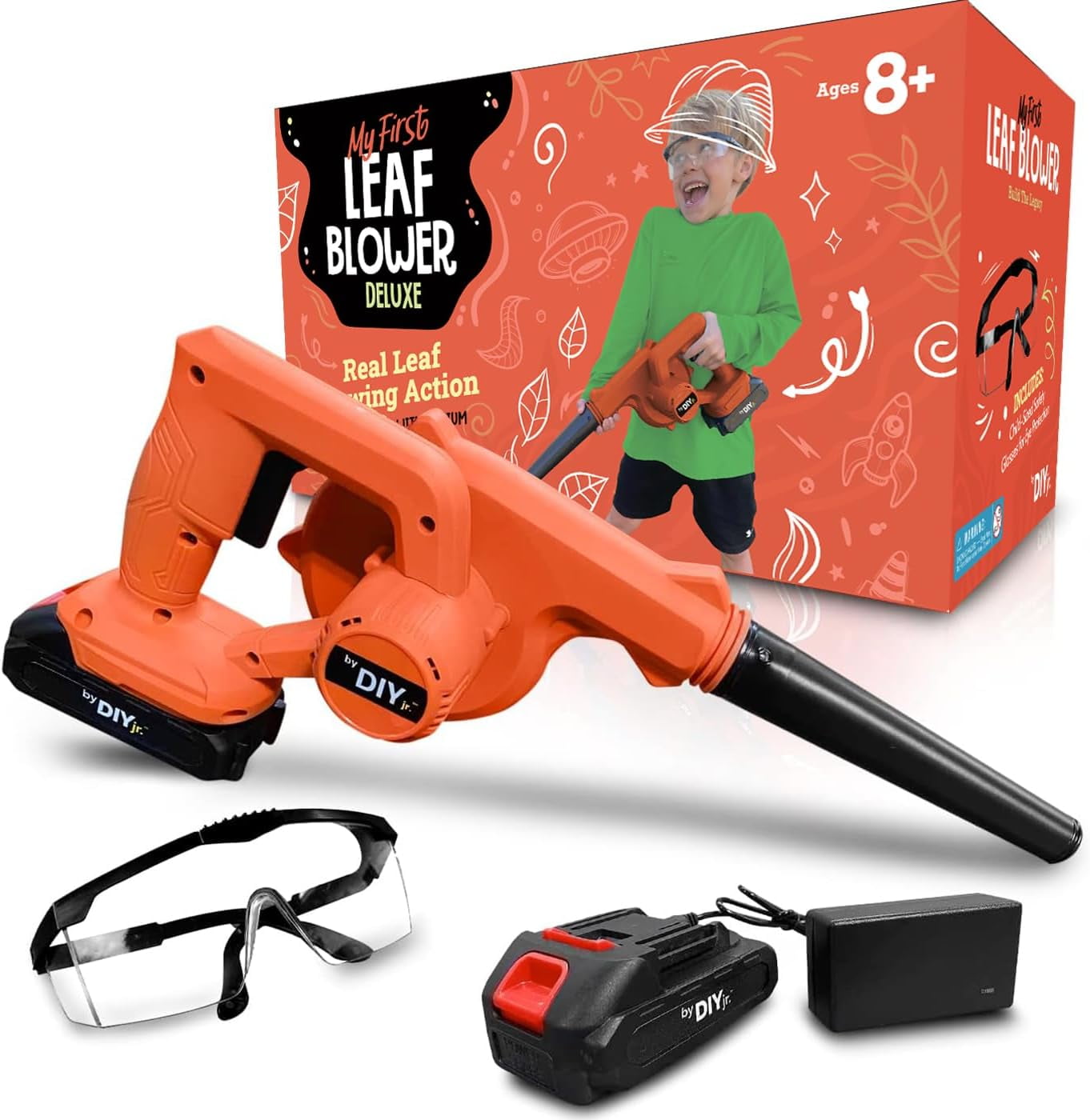 Deluxe Lithium Edition My First Leaf Blower from DIYjr - Real Leaf ...