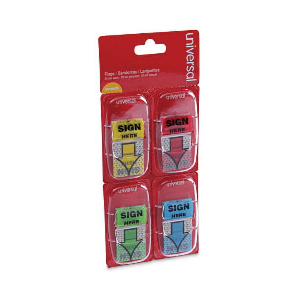 Deluxe Message Arrow Flags, "sign Here", Assorted Colors, 120/pack ...