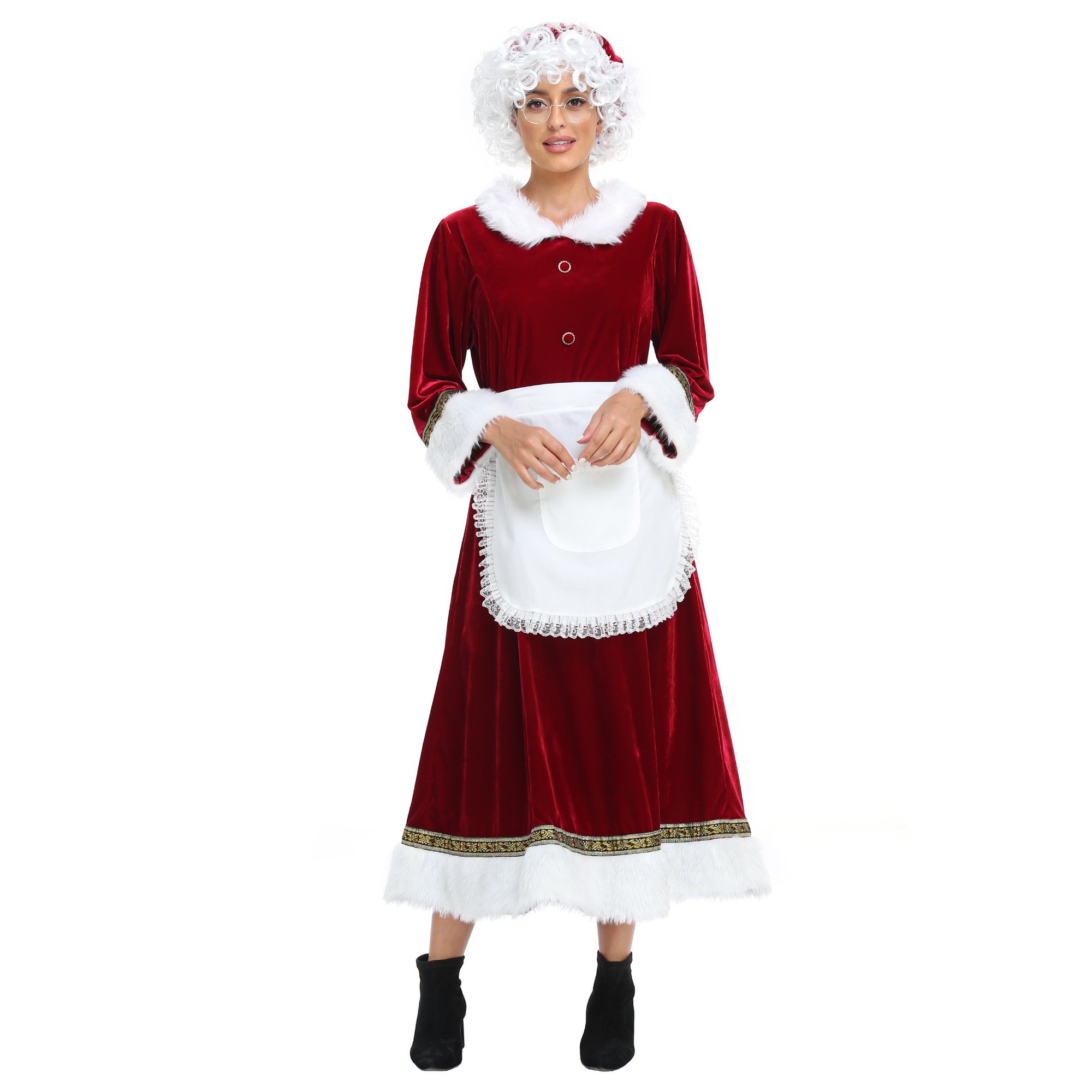 Deluxe Mrs Claus Costume - Walmart.com