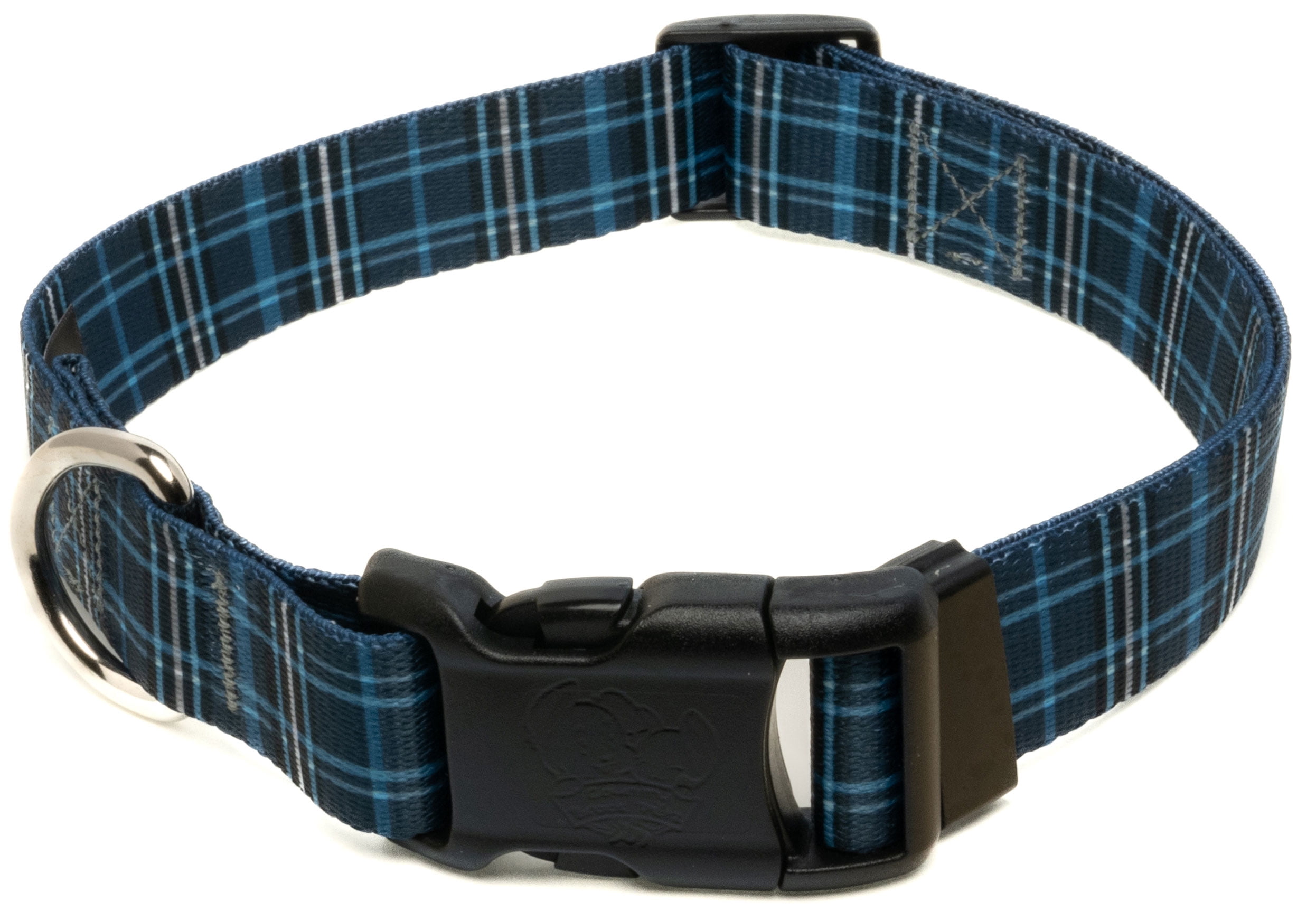 Country Brook Petz® Deluxe Navy Plaid Dog Collar - Made in the U.S.A ...