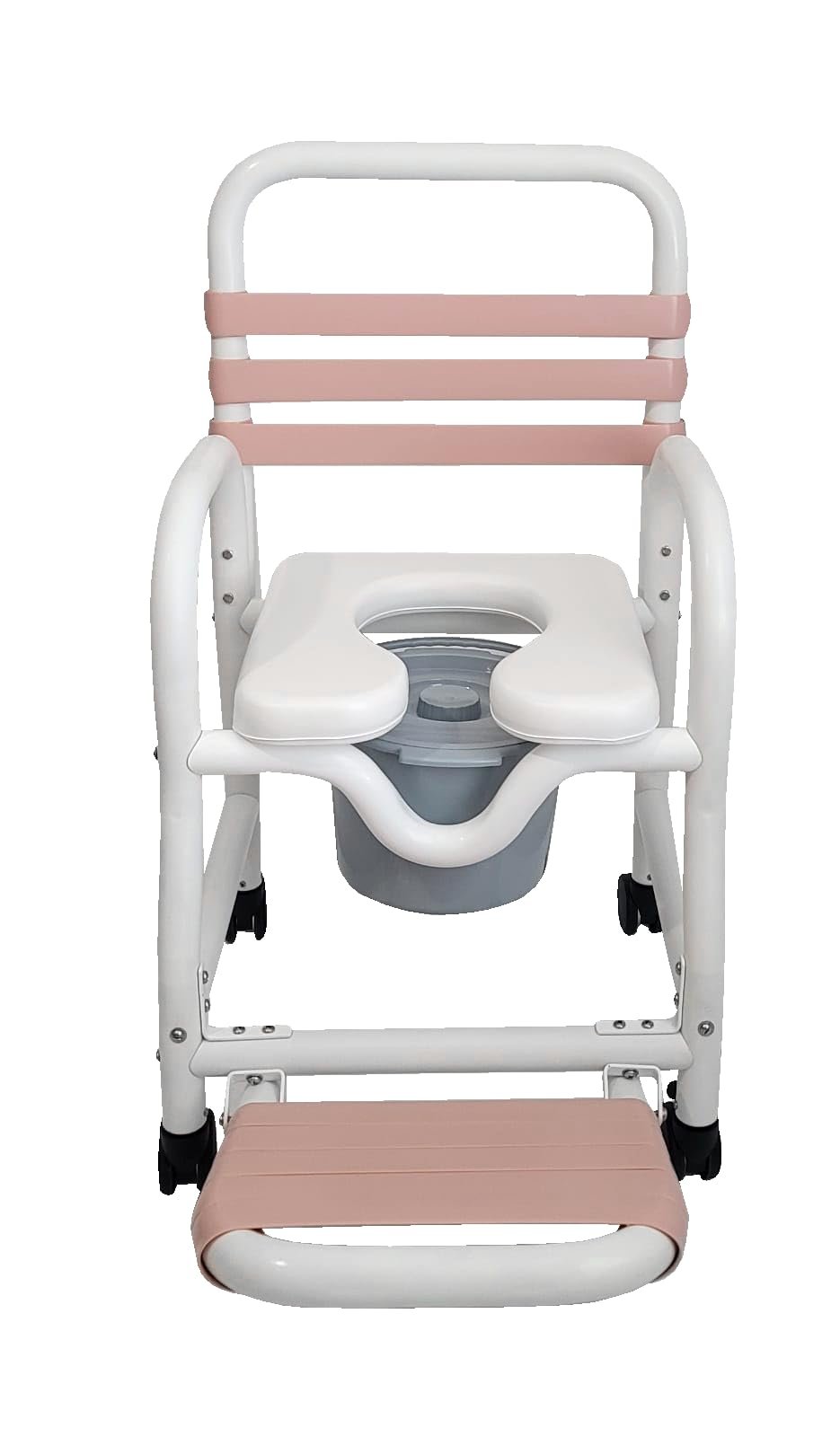 Deluxe New Era Patented Hygienic Access Shower Commode Chair, 18" Int ...