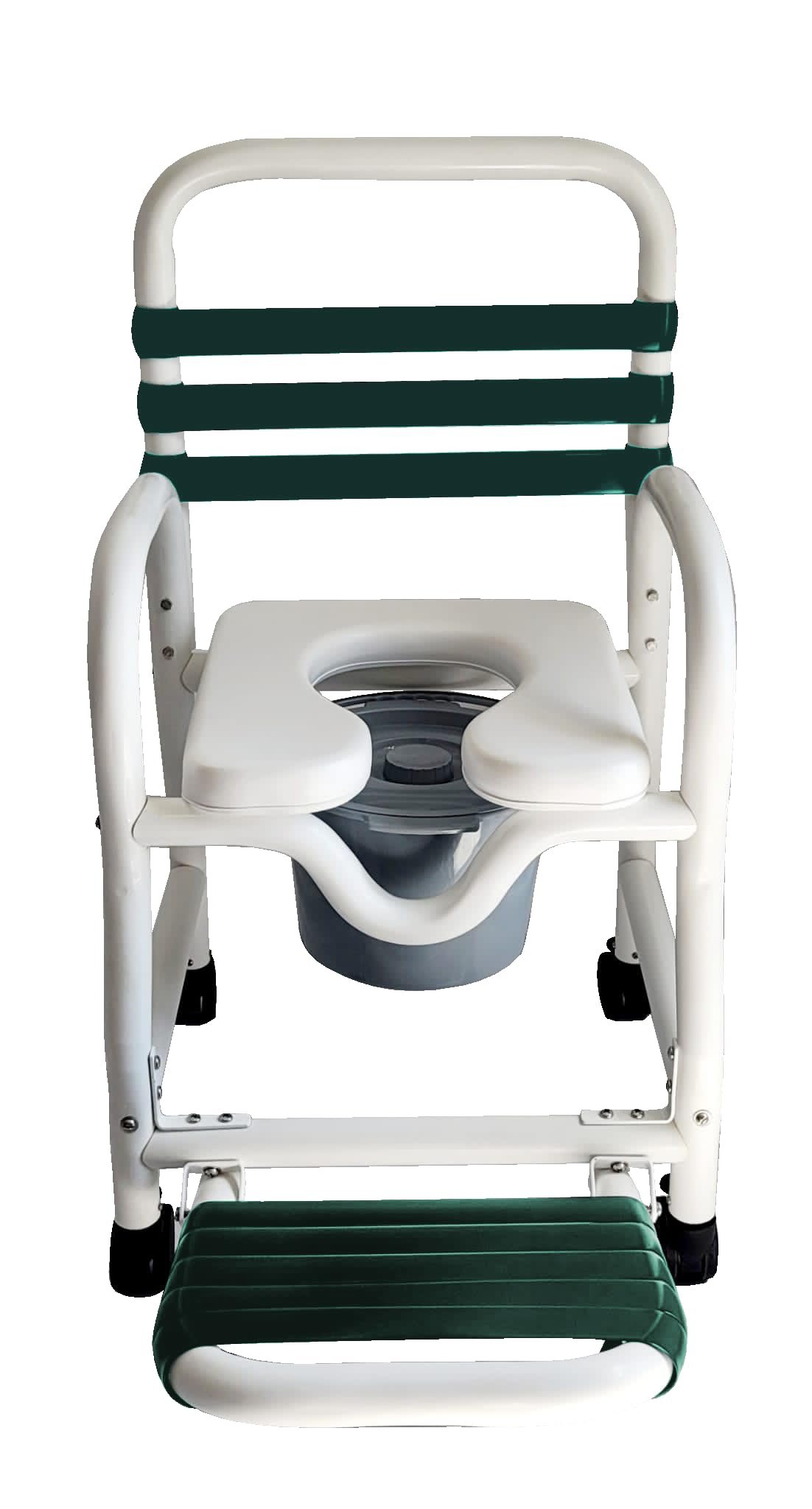 Deluxe New Era Patented Hygienic Access Shower Commode Chair, 18" Int ...