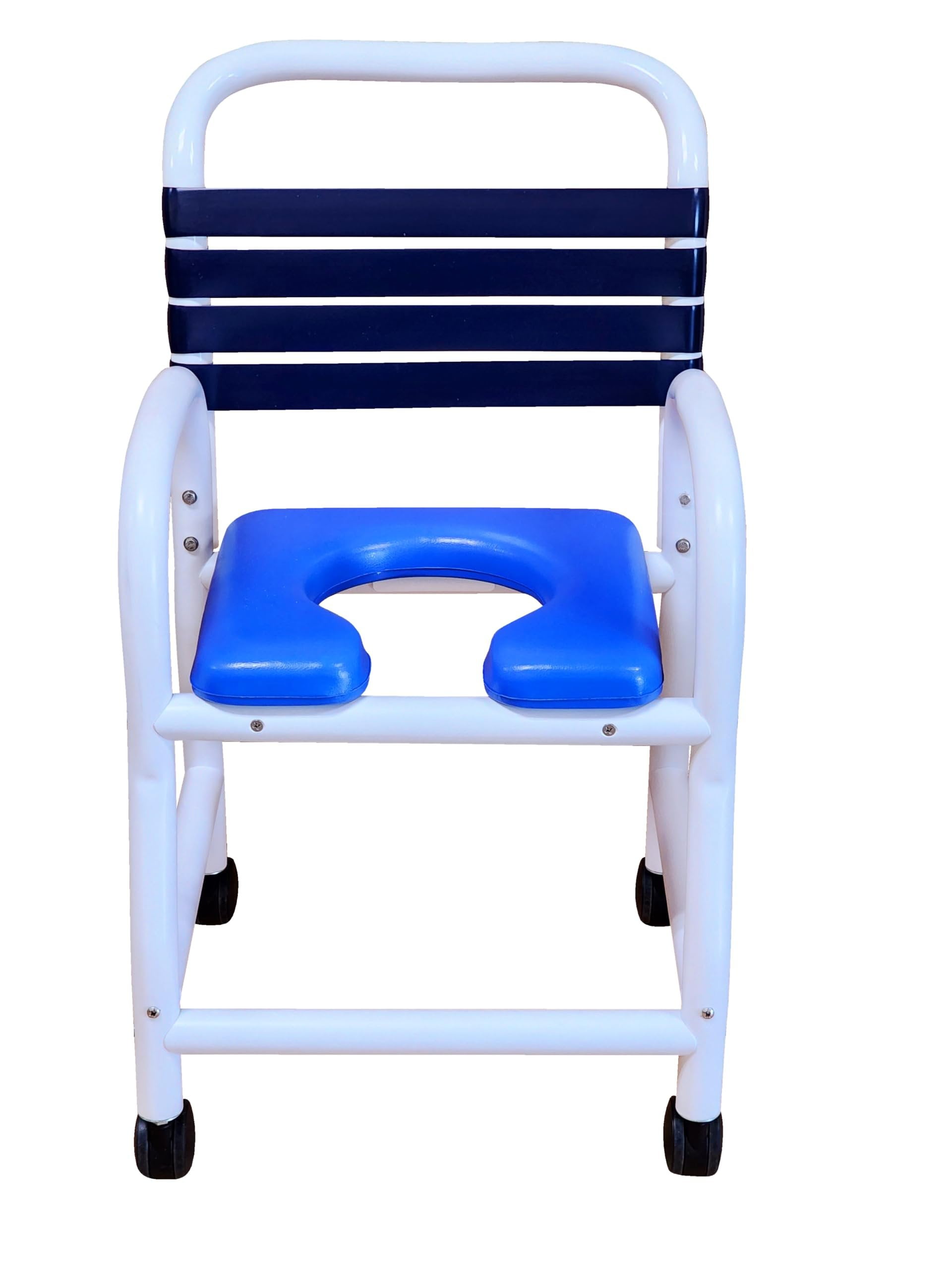 Deluxe New Era Patented Shower Commode Chair, 18" Internal Width, Open ...