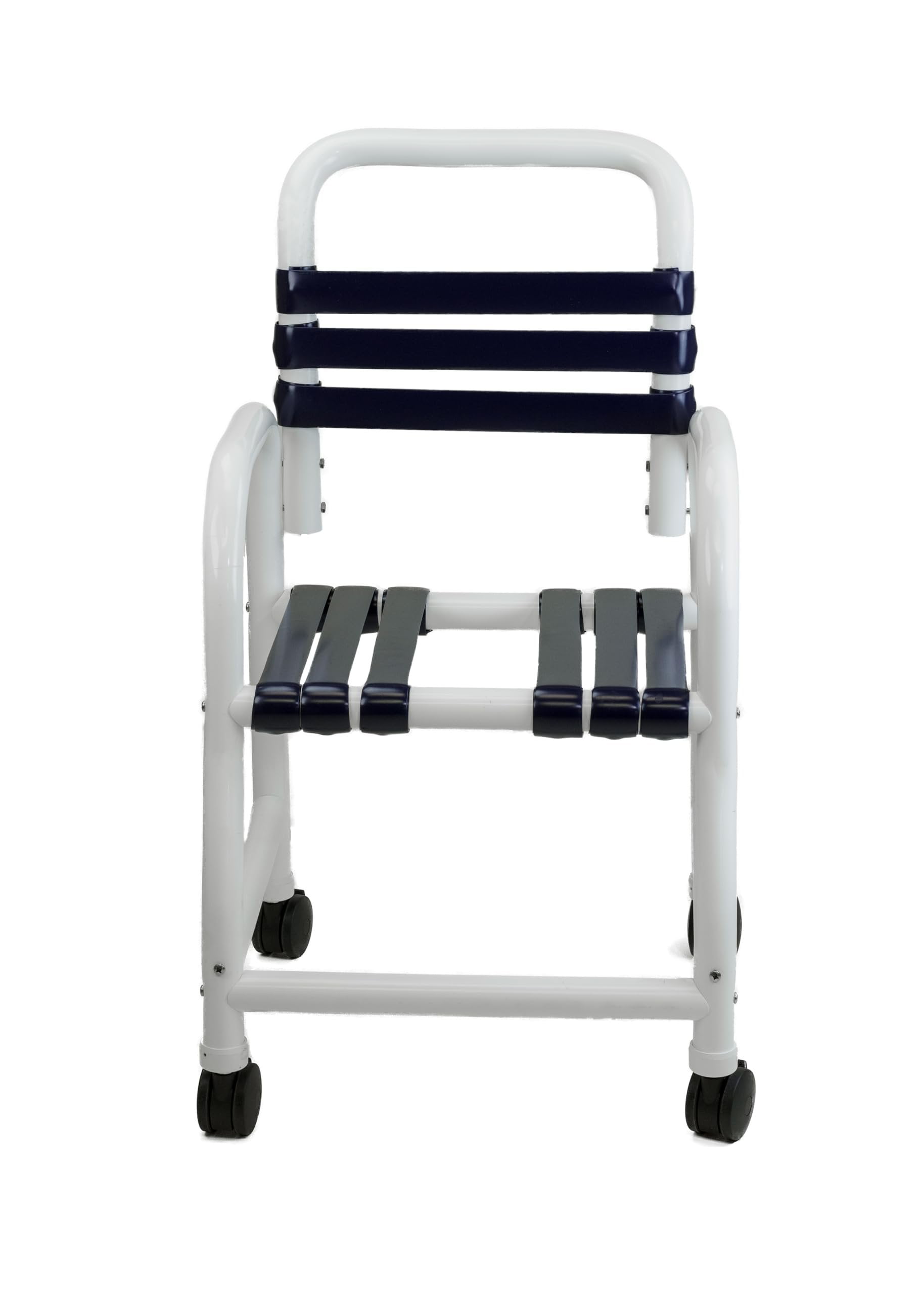 Deluxe New Era Patented Shower Commode Chair, 18" Internal Width, Vinyl ...