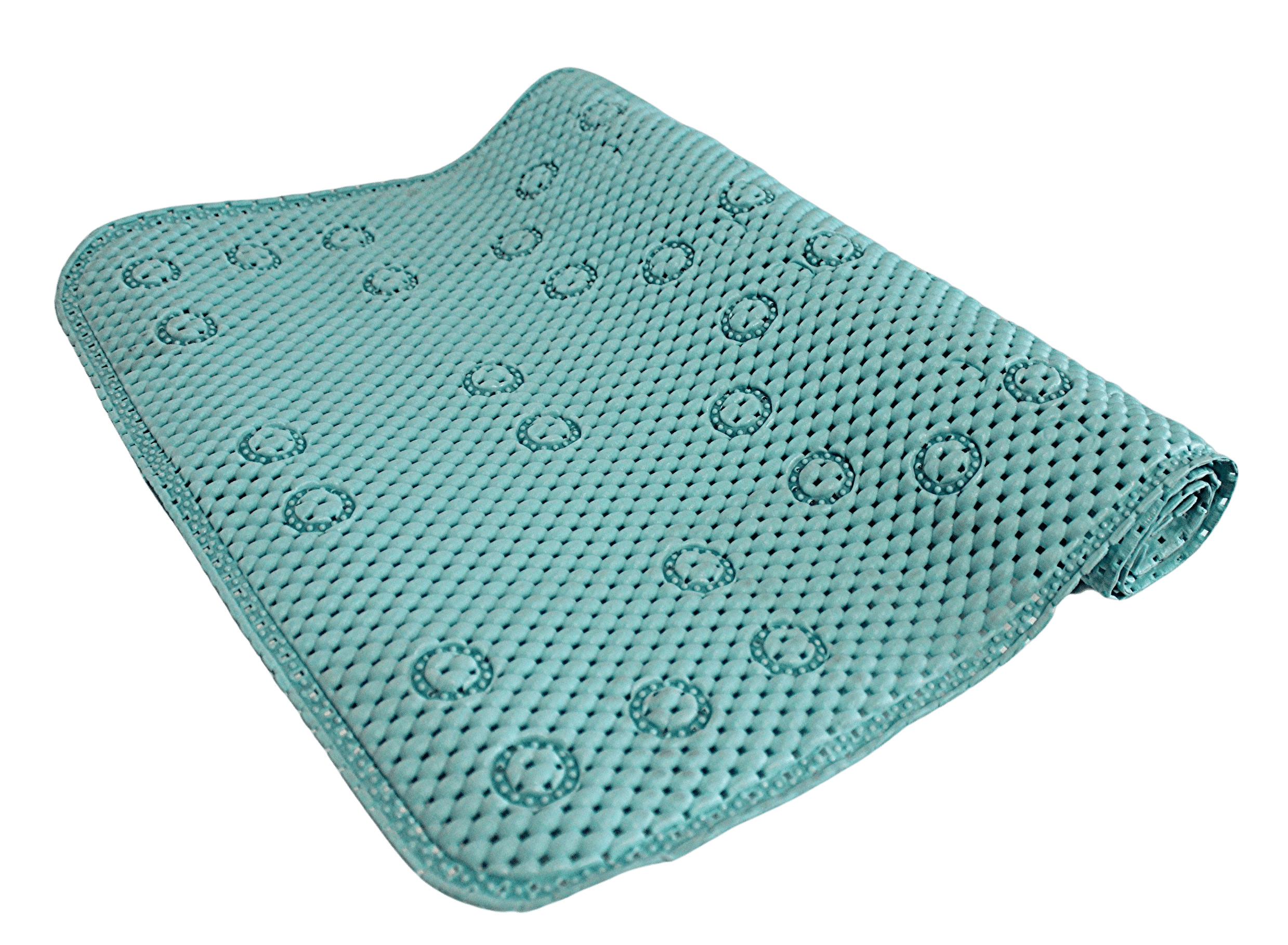 Deluxe Non-Slip Shower Bathtub Soft Foam Rug - 36” x 17” Drain Holes ...