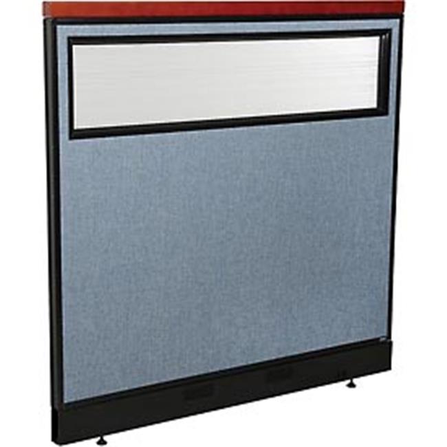Deluxe Office Partition Panel with Partial Window & Pass-Thru Cable ...