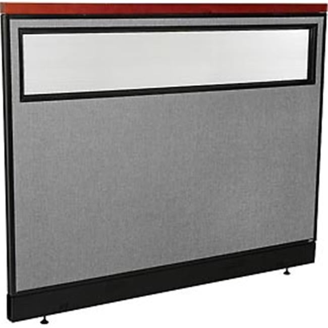 Deluxe Office Partition Panel with Partial Window & Pass-Thru Cable ...