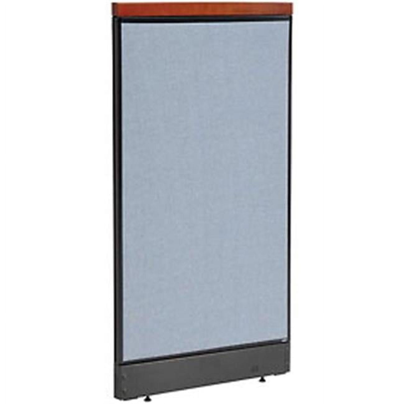 Deluxe Office Partition Panel with Pass Thru Cable - Blue - 24.25 x 47. ...