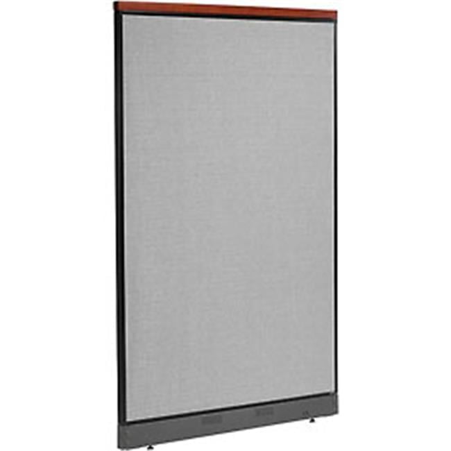 Deluxe Office Partition Panel with Pass Thru Cable - Gray - Walmart.com
