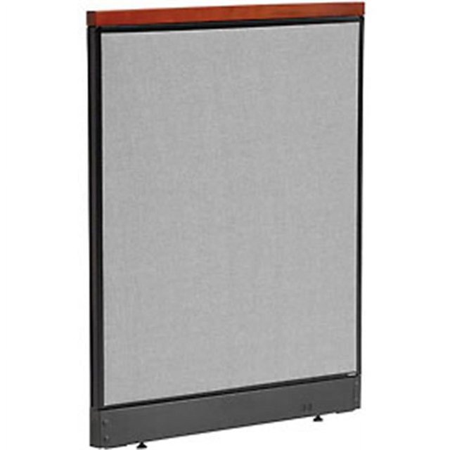 Deluxe Office Partition Panel with Pass Thru Cable - Gray - Walmart.com