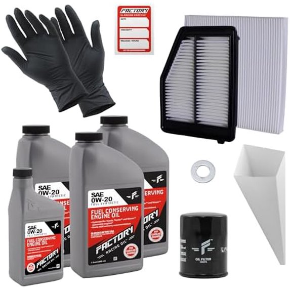 Deluxe Oil Change Kit Compatible with Honda Civic 1.8L 2012-2015 0W-20 ...