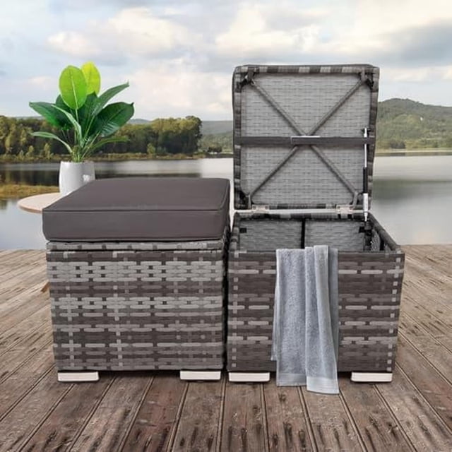 Deluxe Patio Furniture Set with Hidden Storage and Customizable ...