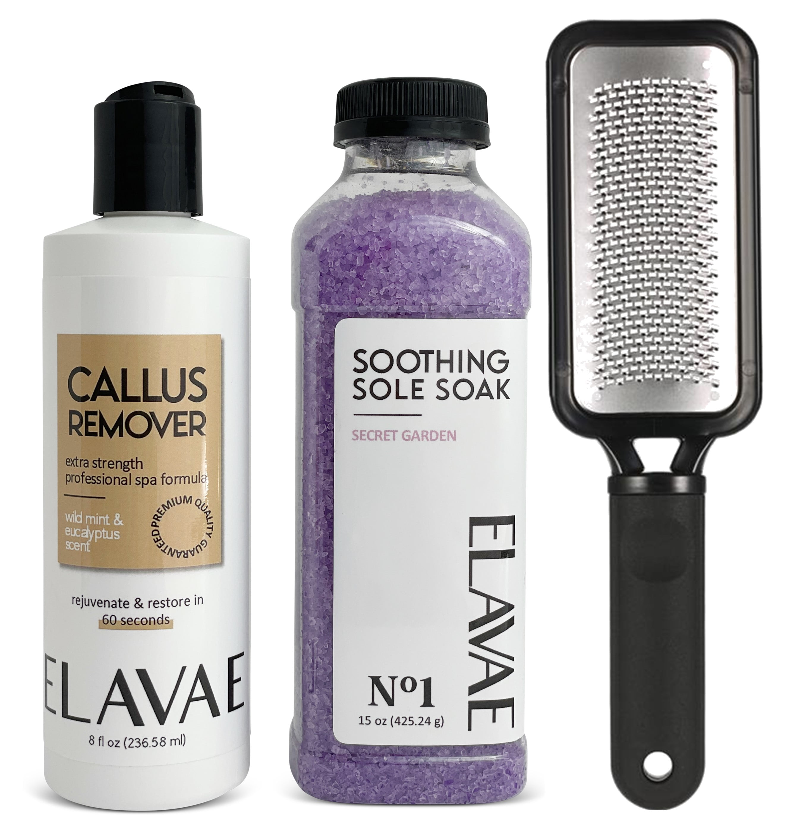 Deluxe Pedicure Care Kit: 8oz Callus Remover, Soothing Sole Soak ...