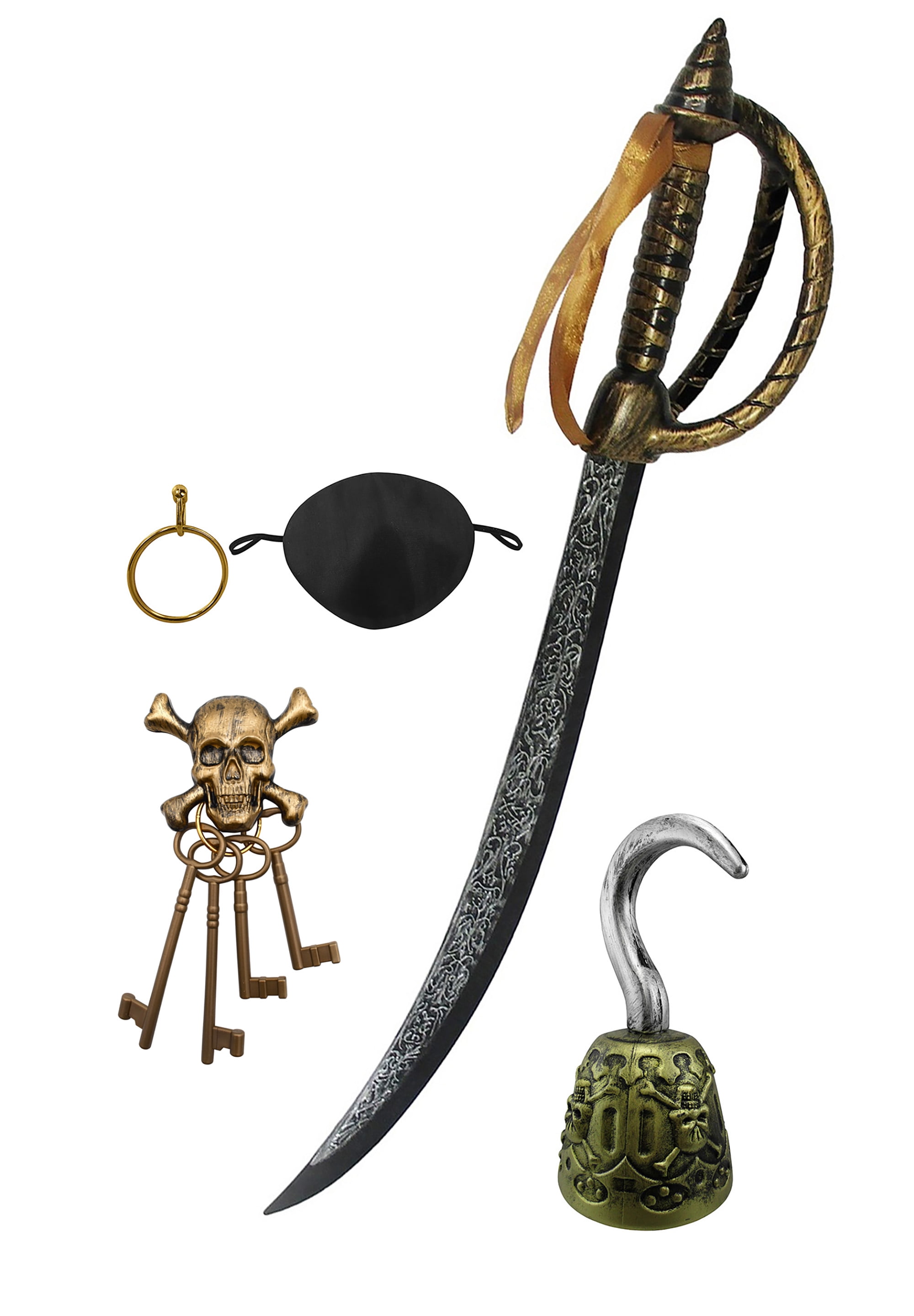 Deluxe Plastic Caribbean Pirate Sword Buccaneer Cutlass Prop Weapon Costume - Walmart.com